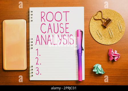 Conceptual display Root Cause Analysis, Business concept Method of Problem Solving Identify ...