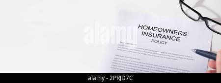 Homeowner Insurance Policy Application. Home Policy Form Stock Photo ...