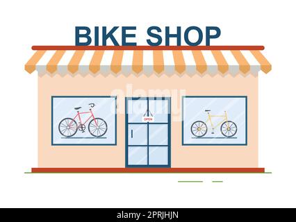 Bike Shop with Shoppers People Choosing Cycles, Accessories or Gear ...