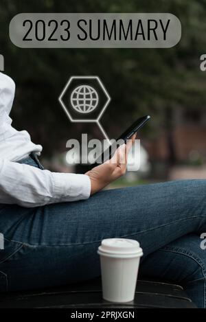 Text showing inspiration 2023 Summary, Conceptual photo summarizing ...