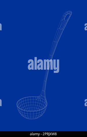 3D wire-frame model of ladle Stock Photo - Alamy