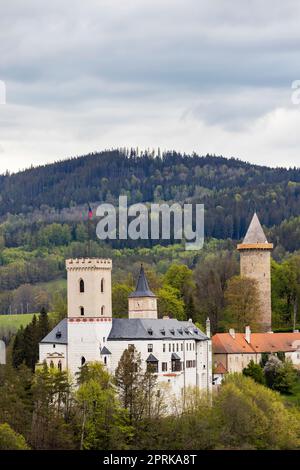Rozmberk nad Vltavou castle in Southern Bohemia, Czech Republic Stock ...