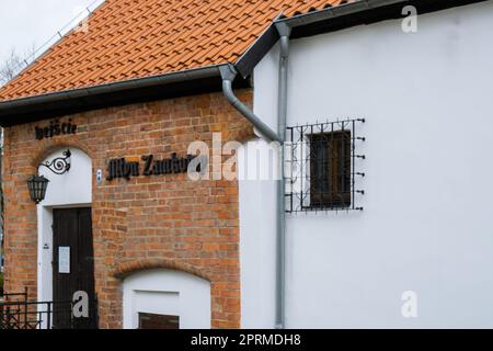Slupsk Poland April 2023 Weir of the Castle Mill. Old town Tourist ...