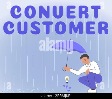 Text showing inspiration Convert Customer. Business approach marketing ...
