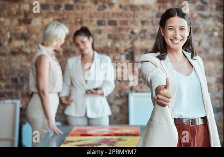 Thumbs up, like or success emoji of engineer, architect or business ...