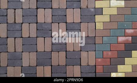 Tile patterns for street paving paths and the areas Stock Photo - Alamy
