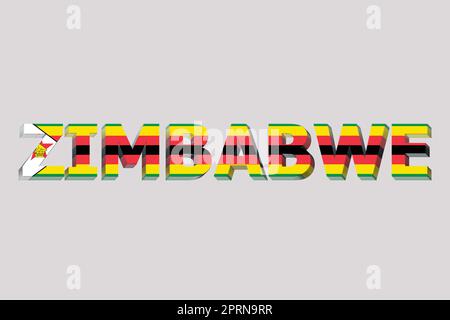 Zimbabwe flag text font. National symbol background Stock Photo - Alamy