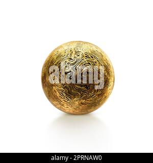 isolated steel metal ball on white background. 3d render Stock Photo ...