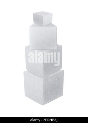 Styrofoam square on white background Stock Photo - Alamy