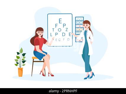 Eye Glasses Store or Optical Shop with Accessories, Optician, Checking ...