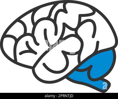 neurology brain icon color illustration Stock Vector Image & Art - Alamy