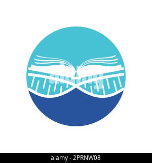 DNA book vector logo design. Genetical book vector logo template Stock ...