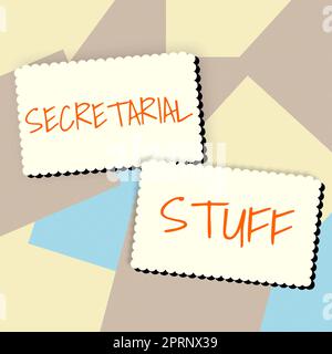 Conceptual caption Secretarial StuffSecretary belongings Things owned ...