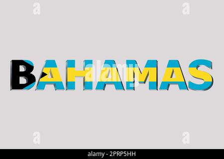 3D Flag of Bahamas on a text background Stock Photo - Alamy