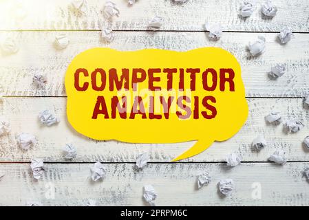 Hand writing sign Competitor AnalysisDetermine the Strength Weakness of ...