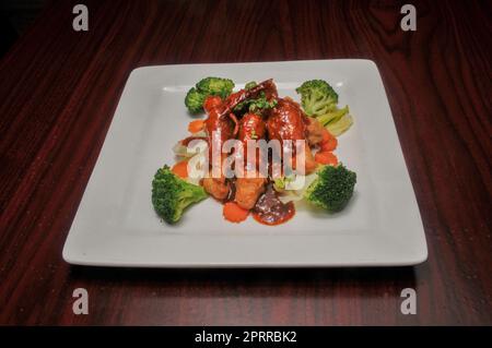 Delicious Japanese food known as volcano chicken Stock Photo - Alamy