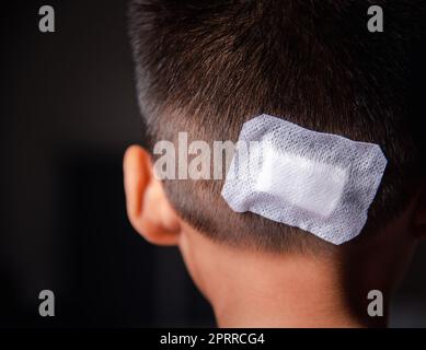 The lacerated suture wound of kid back head which suture with trauma ...