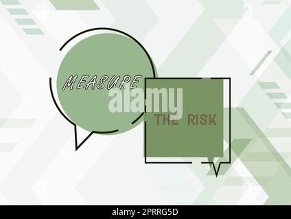 Sign displaying Measure The Riskdetermine degree of danger based on ...