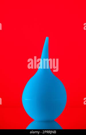Blue Rubber Bulb Syringe Front View Cut Out Stock Photo - Alamy