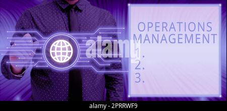 Writing displaying text Operations Management. Concept meaning ensure ...