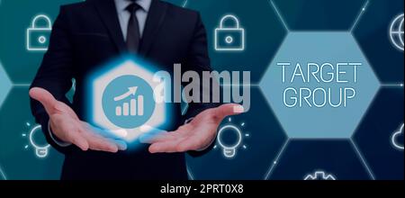 Hand writing sign Target Group. Internet Concept Particular showing ...