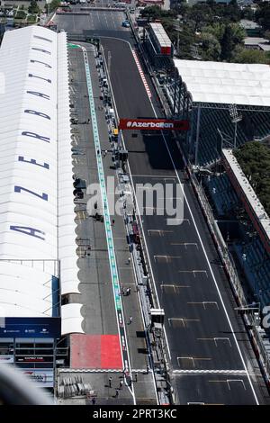 Baku, Azerbaijan - 27/04/2023, Baku circuit starting grid, grille de ...