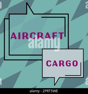 Text showing inspiration Aircraft Cargo. Business approach Asking for ...