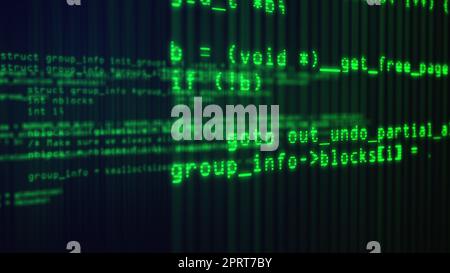 Programming code running. Computer generated 3d render Stock Photo - Alamy