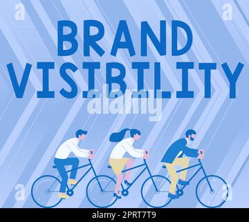 Writing displaying text Brand Visibility. Concept meaning frequency at ...