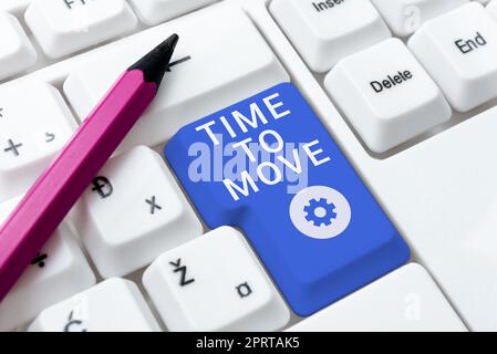 Text sign showing Time For Change. Internet Concept take action new ...