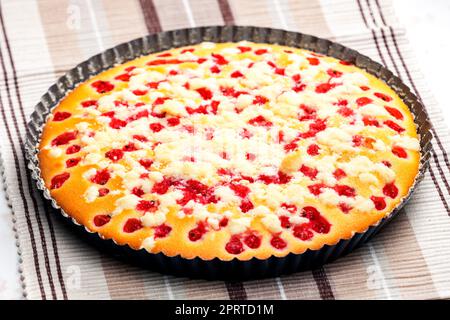 still life of cake with red currant Stock Photo - Alamy