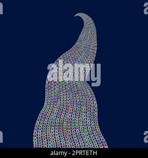 Colorful Stylish Knit. Colored Geometric Knitted Texture. Woolen ...