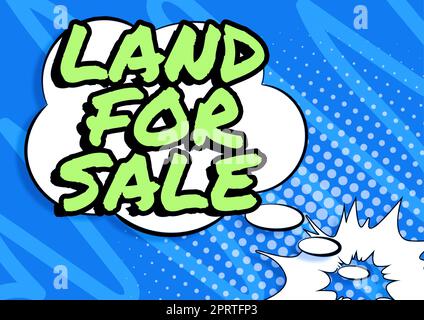 Text caption presenting Land For Sale. Business concept Real Estate Lot ...