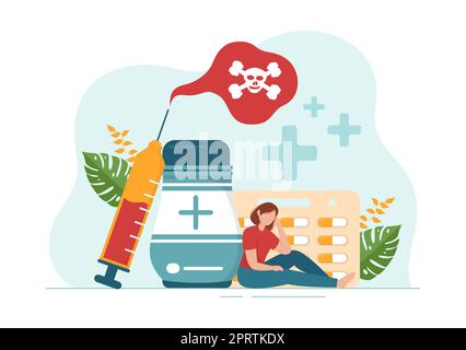 Rehabilitation Flat Cartoon Hand Drawn Templates Illustration with ...