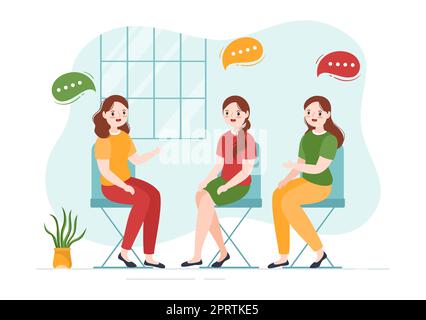 Rehabilitation Flat Cartoon Hand Drawn Templates Illustration with ...