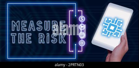 Text showing inspiration Measure The Riskdetermine degree of danger ...