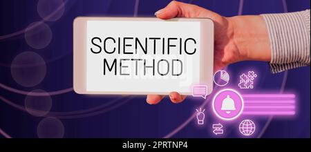 Hand writing sign Scientific MethodPrinciples Procedures for the ...