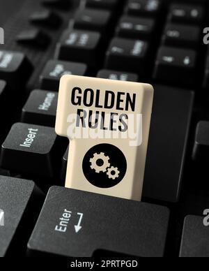 Conceptual display Golden Rules. Business overview Basic principle that ...