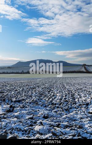 Winter landscape under Palava near Sonberk, South Moravia, Czech ...