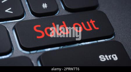 Illuminated keyboard with a labeled key - Sold out Stock Photo - Alamy