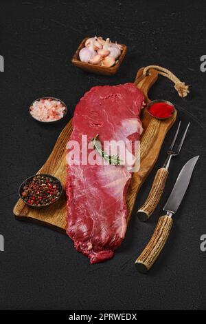 Raw beef meat, ribeye cap roll Stock Photo - Alamy