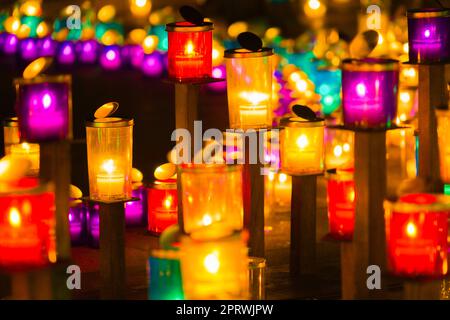 Many colorful candles Stock Photo - Alamy