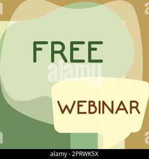 Writing displaying text Free Webinar. Business showcase Lecture ...