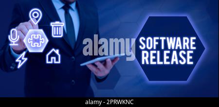 Conceptual caption Software Releasesum of stages of development and ...