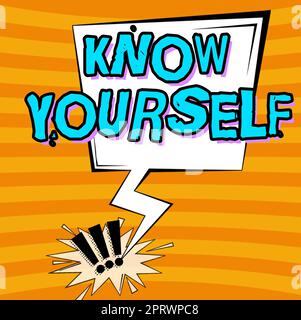 Sign displaying Know Your Role. Conceptual photo Be clear of one ...