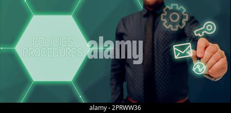 Handwriting text Policies Procedures. Conceptual photo Influence Major ...