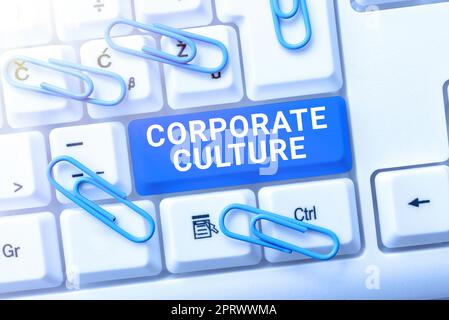 Conceptual display Corporate CultureBeliefs and ideas that a company ...