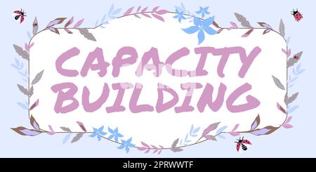 Writing displaying text Capacity BuildingStrengthen the abilities of ...