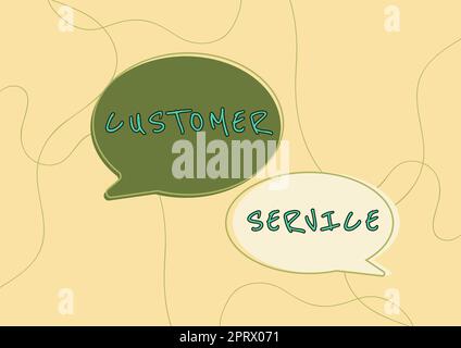 Sign displaying Customer Serviceprocess of ensuring client satisfaction ...