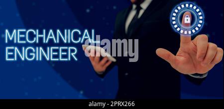 Handwriting text Mechanical Engineer. Word for Applied Engineering ...